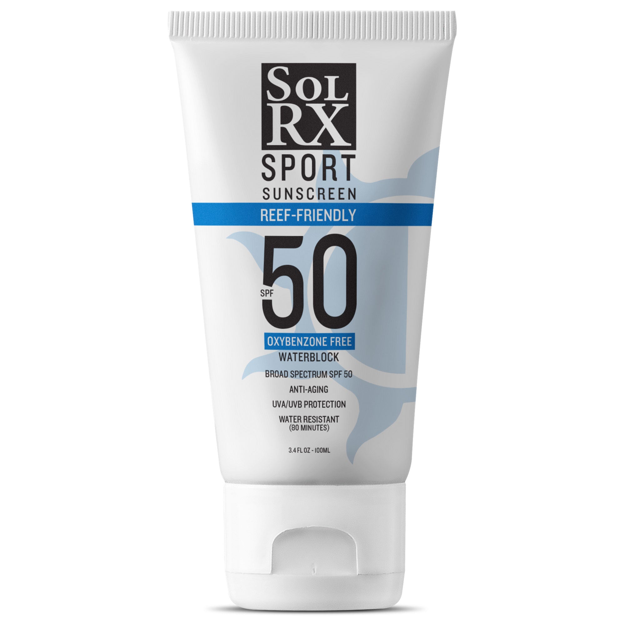 SolRX SPORT SPF 50 Sunscreen - Oxybenzone Free (3.4oz) – SolRX Sunscreen
